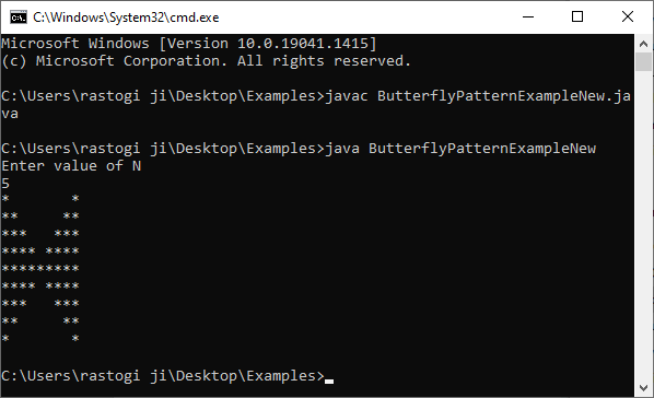 Butterfly Pattern In Java Online Tutorials Library List