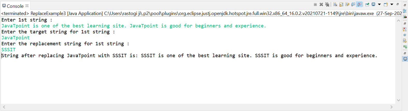 Difference Between Replace And Replaceall In Java Online Tutorials Library List