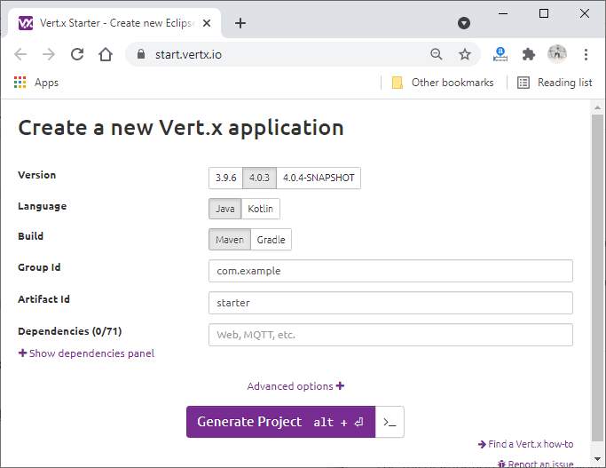 Vertx Java Online Tutorials Library List