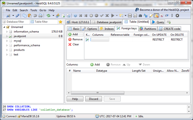 Mariadb Create Table Online Tutorials Library List
