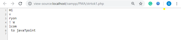 Php Strtok Function Online Tutorials Library List
