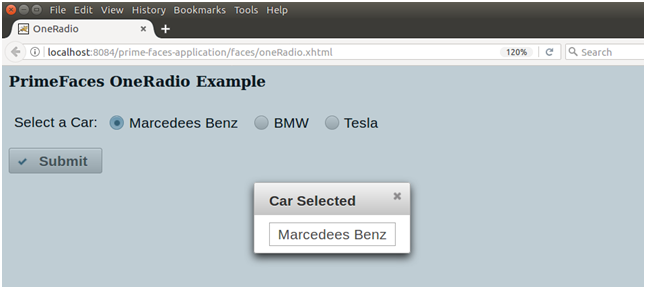 Primefaces Selectoneradio Online Tutorials Library List
