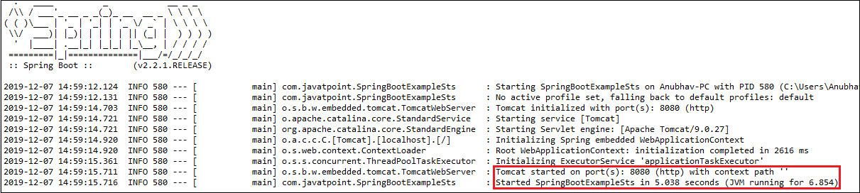 Creating Spring Boot Project Using Sts Online Tutorials Library List