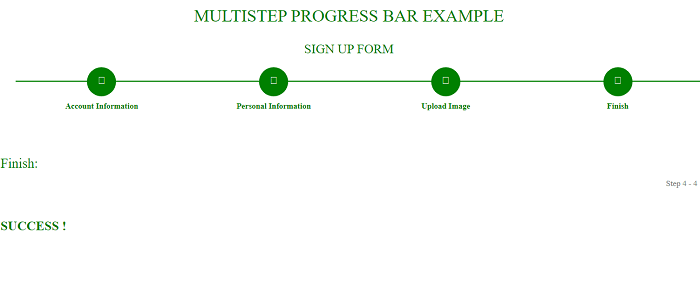 Multi Step Progress Bar In Bootstrap 4 Online Tutorials Library List
