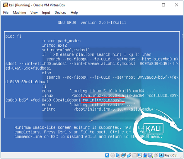 Kali Linux Root Password Reset Online Tutorials Library List
