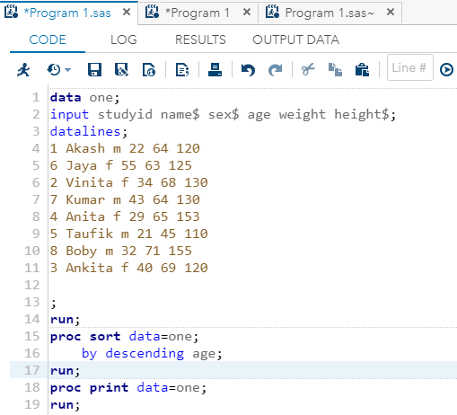 Proc Sorting In Sas Online Tutorials Library List