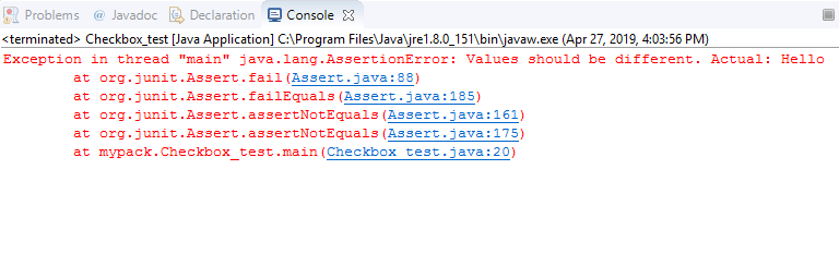 Selenium Assertions Online Tutorials Library List