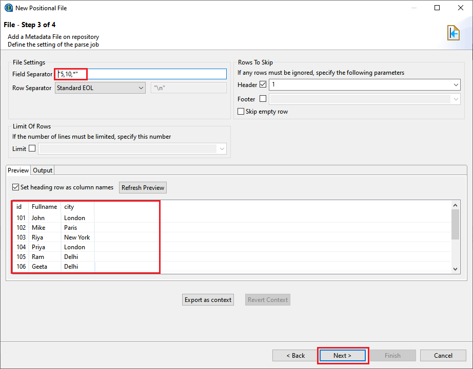 Talend Centralizing Positional Metadata Online Tutorials Library List 1799