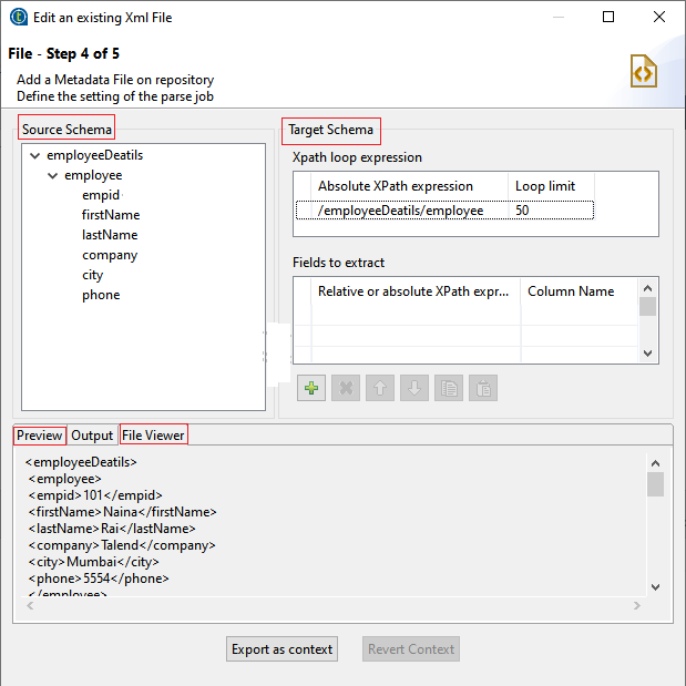 Talend Centralizing Xml File Metadata Online Tutorials Library List